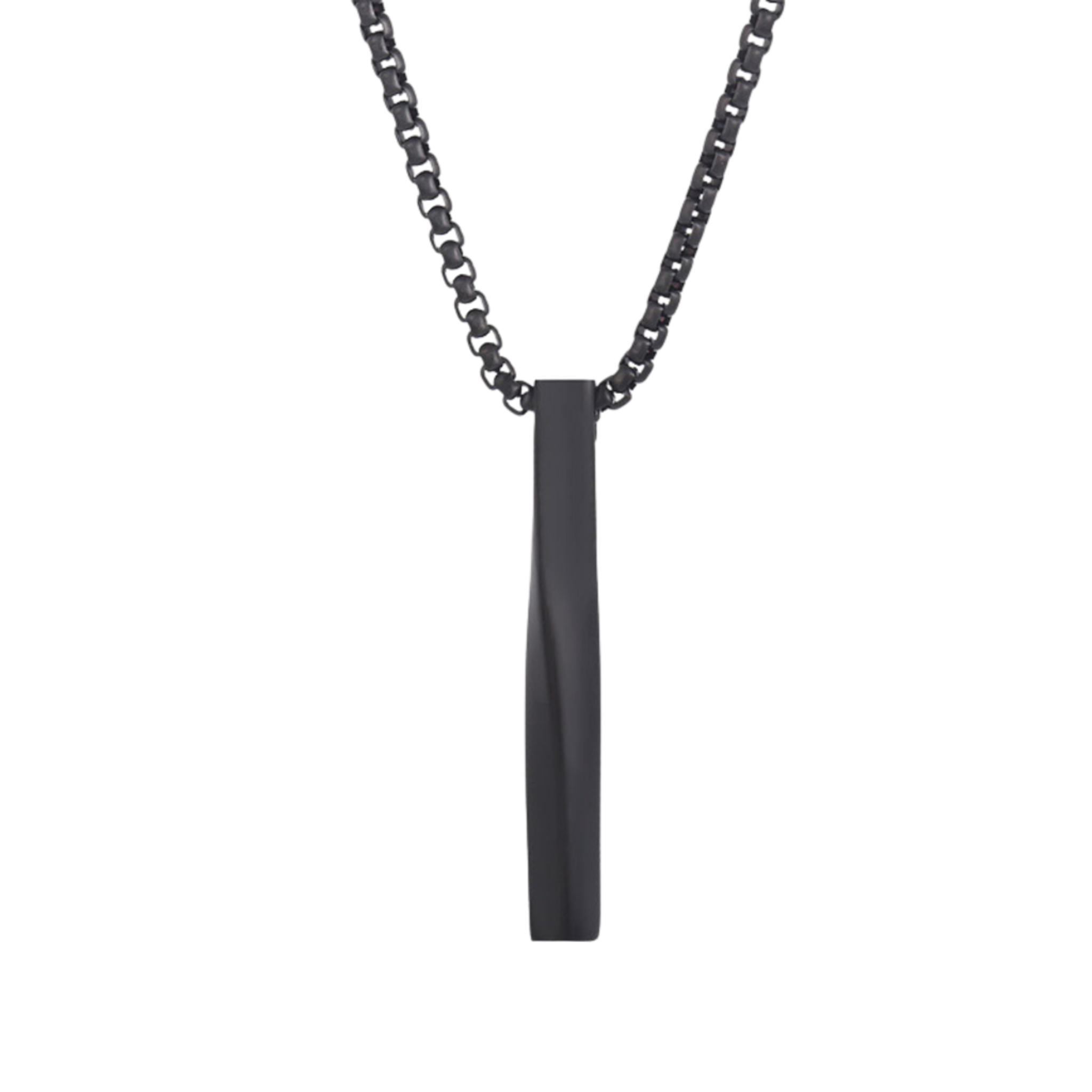 Cuboid Pendant Chain (Black) – Manful
